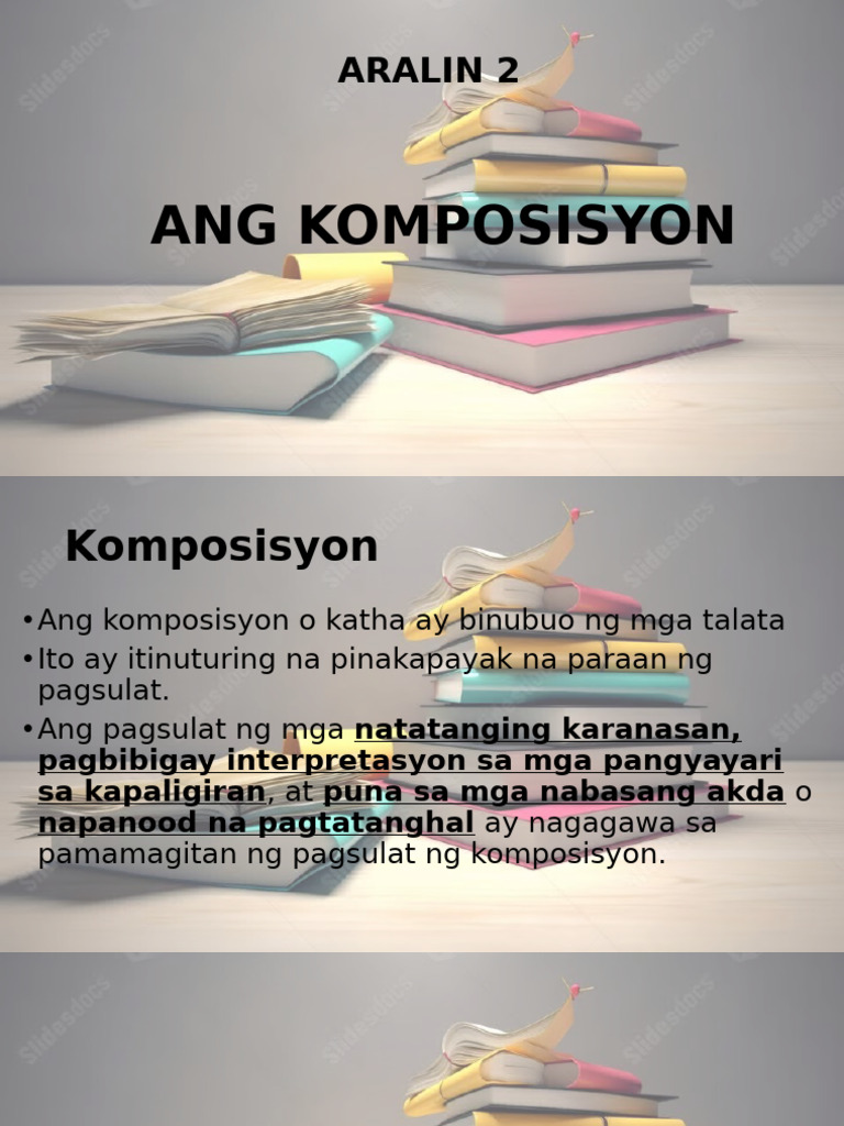 Aralin 2 Ang Komposisyon | PDF