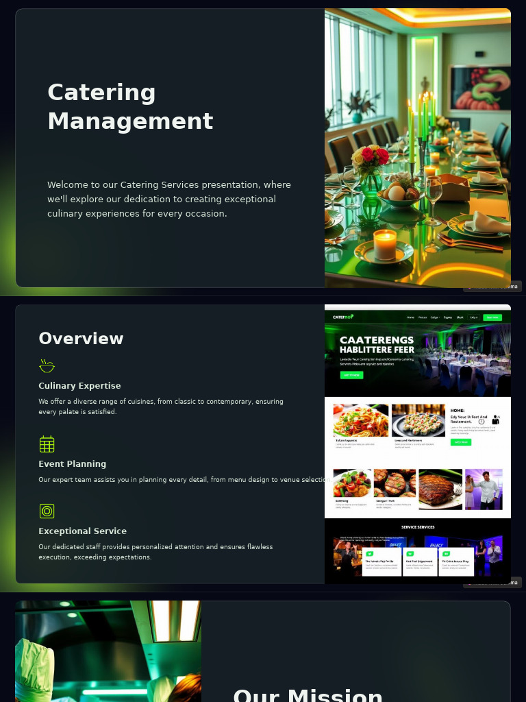 Exceptional Catering Services Overview | PDF | Menu | Food And Drink ...