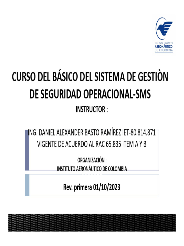 Diapositivas SMS - Curso Uas | PDF | Regulación | Riesgo