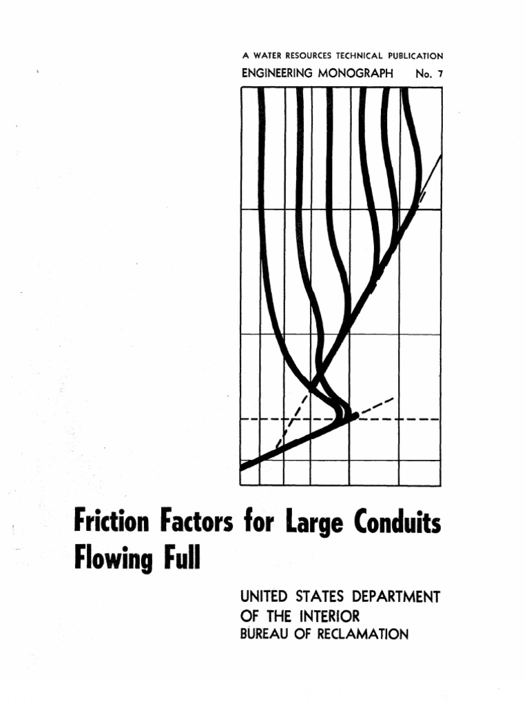 Friction Factors for Large Conduits Flowing Full | Reynolds Number ...
