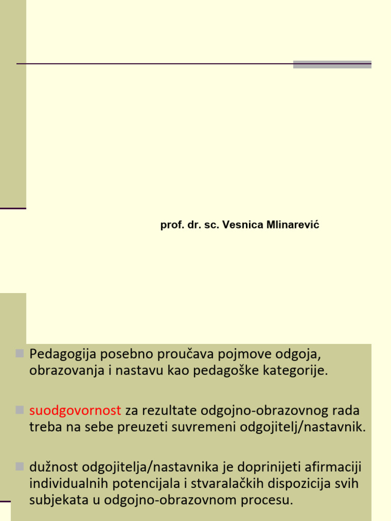Odgoj, Pravila I Suradnja | PDF