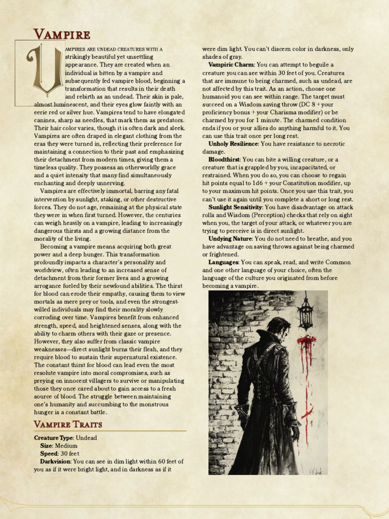 Vampire player species | PDF | Vampires