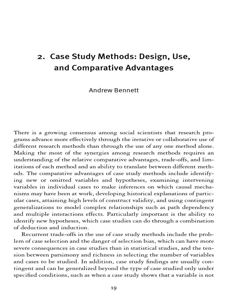 Case Study Methods: Advantages & Limitations | PDF | Causality | Statistics