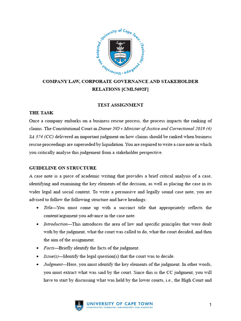 Cml5692f Test Assignment 2024 Pdf Judgment Law Plagiarism