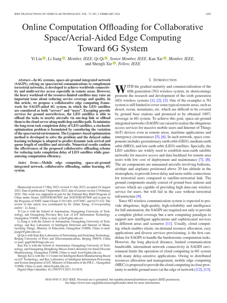 Online Computation Offloading For Collaborative Space Aerial Aided Edge Computing Toward 6g