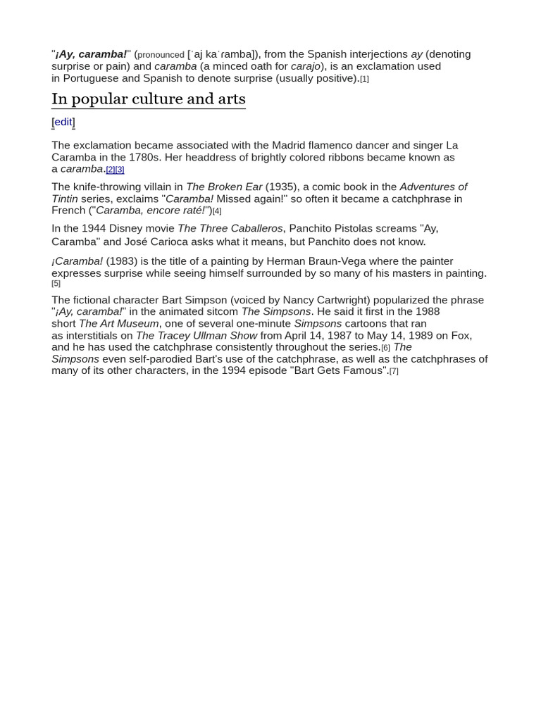 ¡Ay, Caramba! | PDF