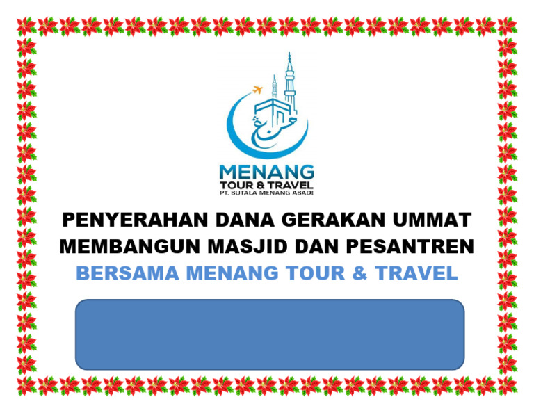 Template Papan Simbolis Menang Tour Travel Bengkulu | PDF