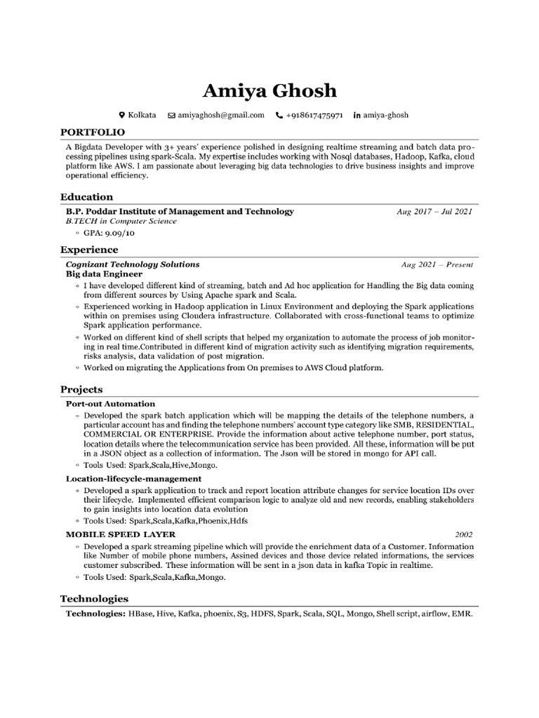 Amiya Resume Final | PDF