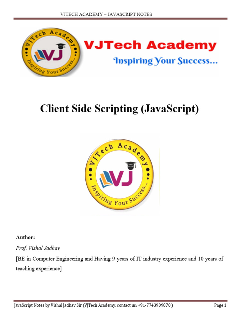 UNIT-I Basics of JavaScript Programming | PDF | Dynamic Web Page | Java ... UNIT-I Basics of JavaScript Programming | PDF | Dynamic Web Page | Java ...