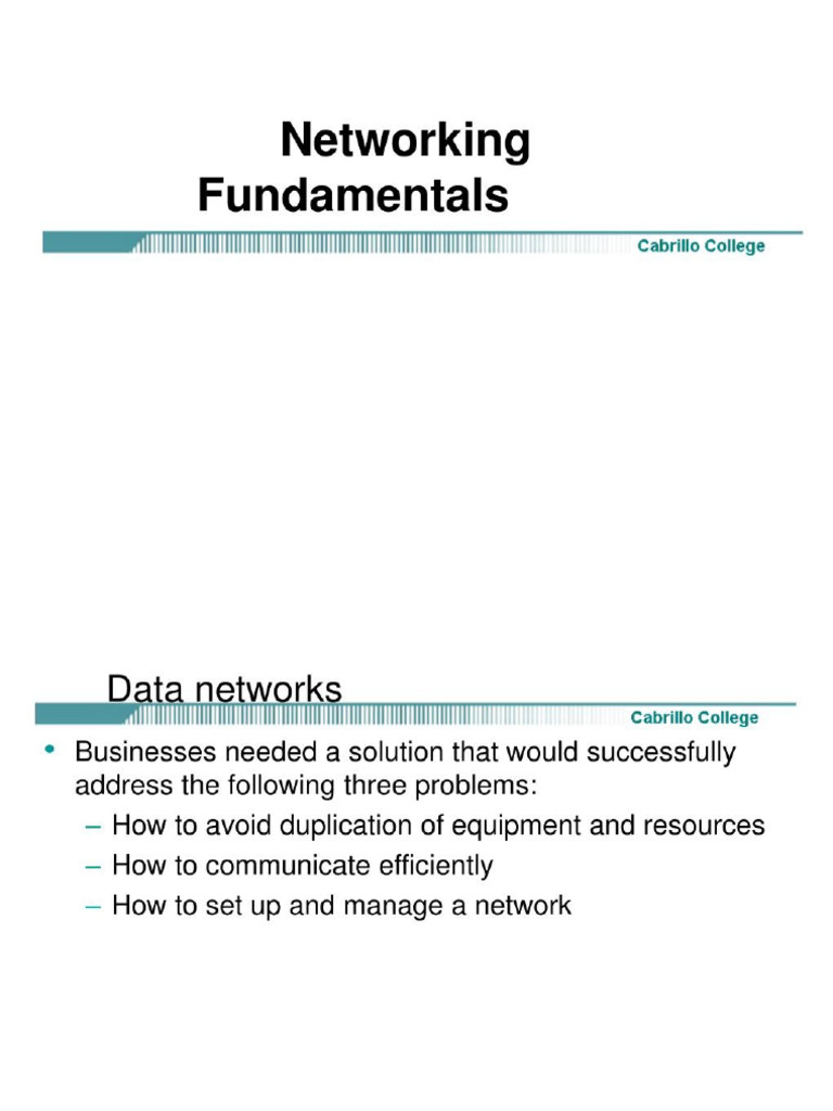 L1 Networking Fundamentals | PDF