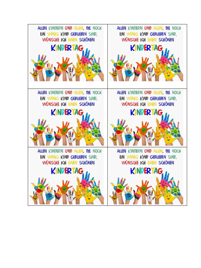 Kinder Tag | PDF