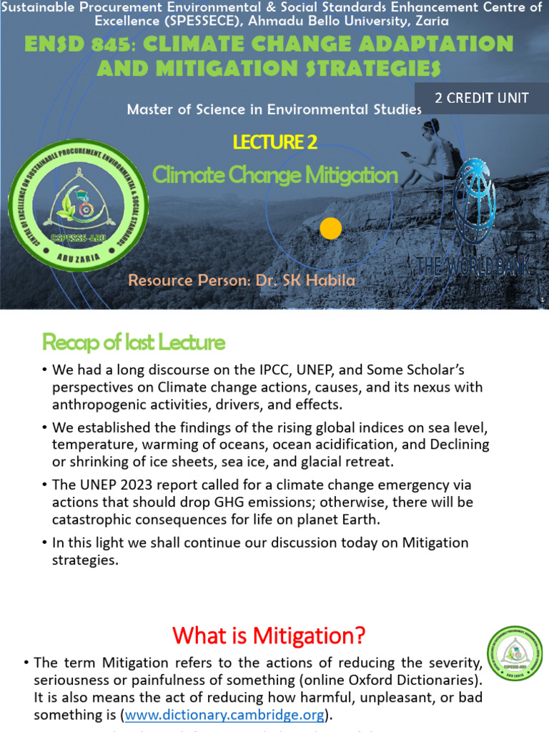 CC Mitigation Strategies | PDF | Climate Change | Climate Change Mitigation