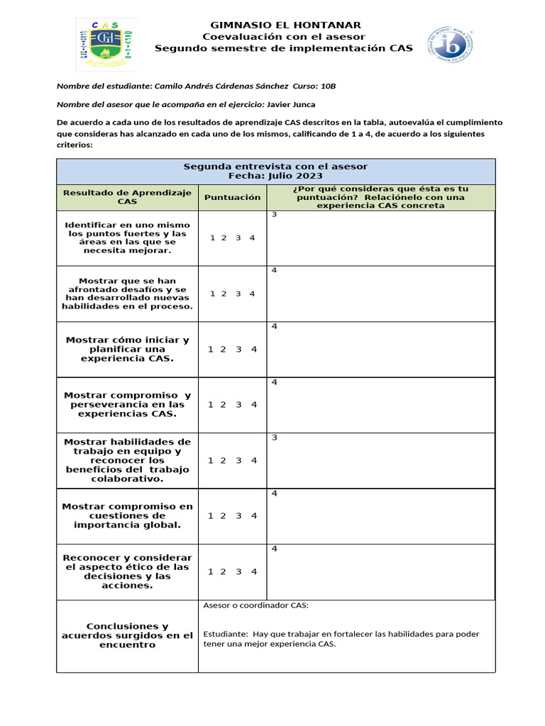 Segunda Entrevista Con El Asesor 2023 | PDF | Aprendizaje | Creatividad