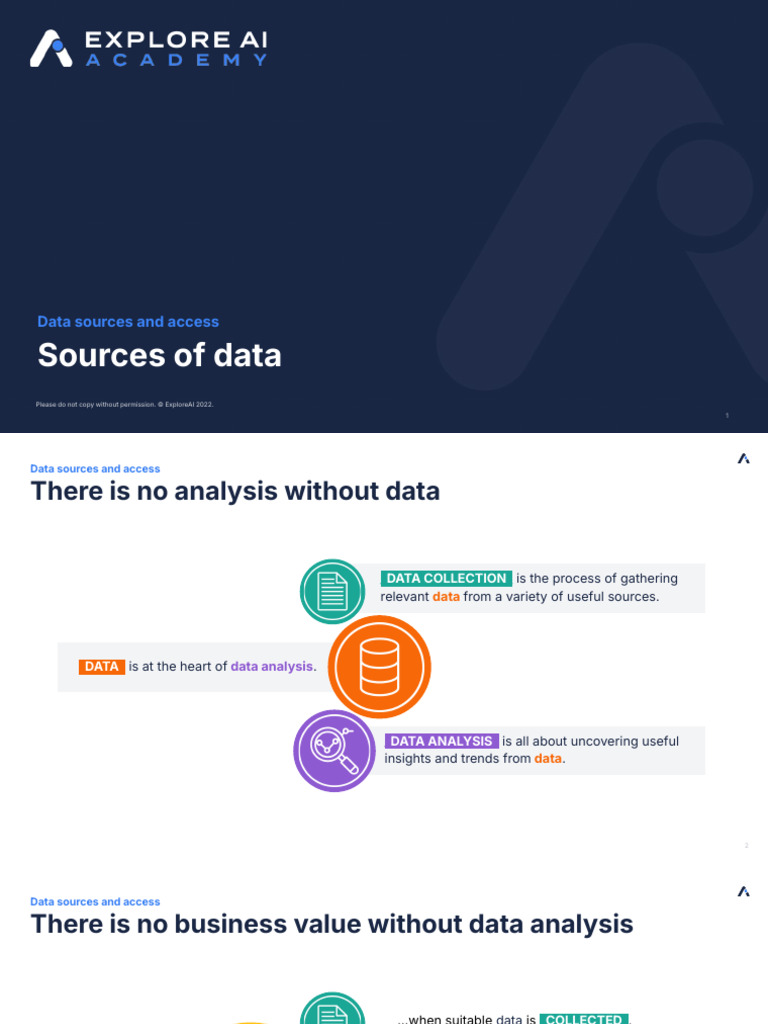 2.2 - Sources of Data | PDF | Data | Data Analysis