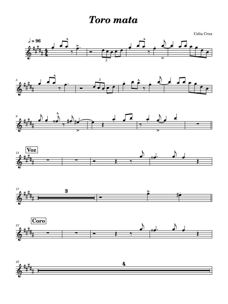 Toro Mata Saxo Alto | PDF