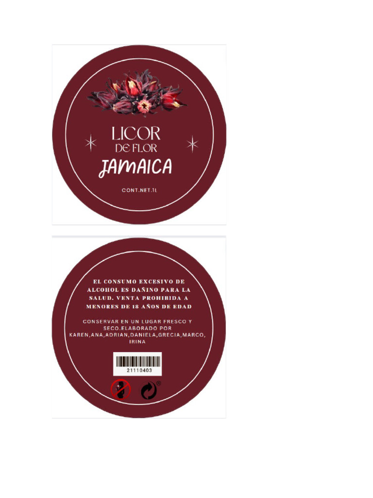 Etiqueta de Licor de Jamaica | PDF