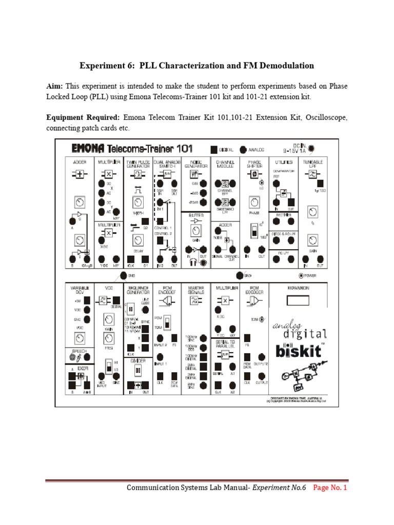Communication Systems Lab - Exp 6 | PDF | Frequency Modulation | Electrical Engineering
