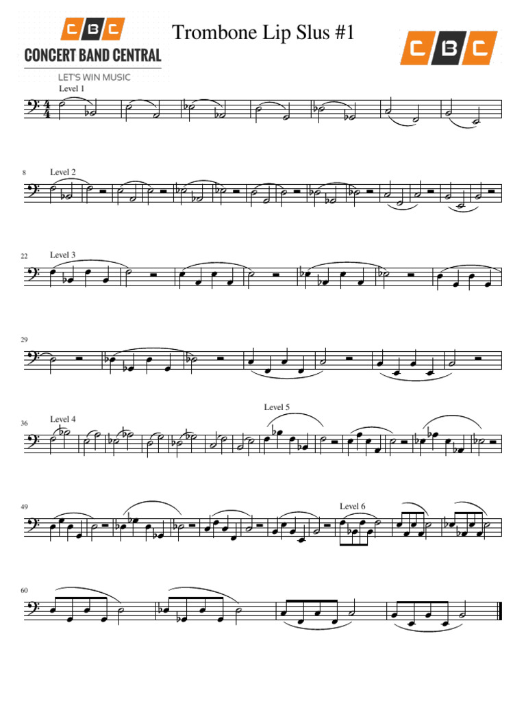 Trombone Lip Slurs | PDF