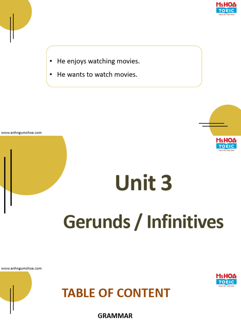 Gerunds and Infinitives Grammar Guide | PDF | Language Mechanics | Linguistic Morphology
