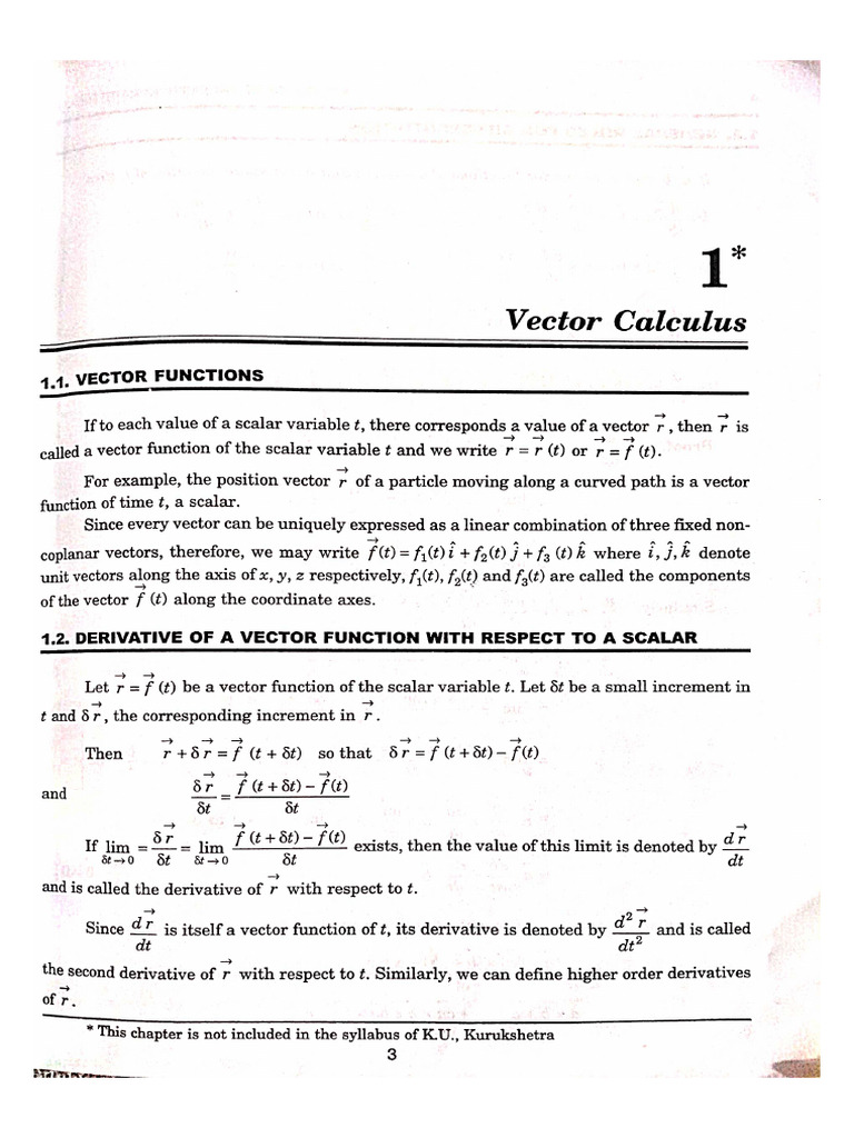 Vector Calculus | PDF