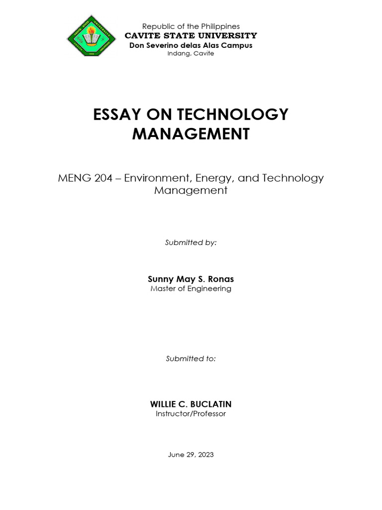 Ronas, Sunny May Meng-204-Requirement-1 Essay | PDF | Sustainability ...