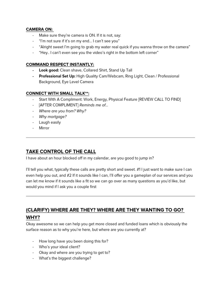 Broker Deals - Sales Script | PDF