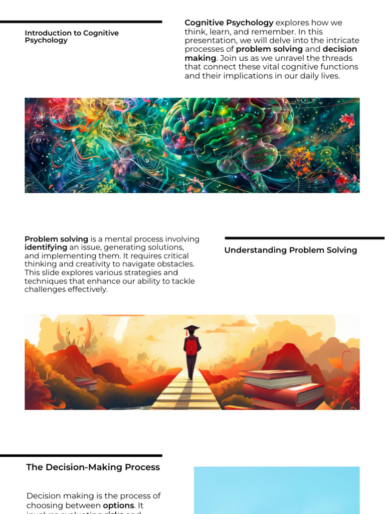 Slidesgo Navigating The Mind Unraveling The Threads of Problem Solving and Decision Making in ...