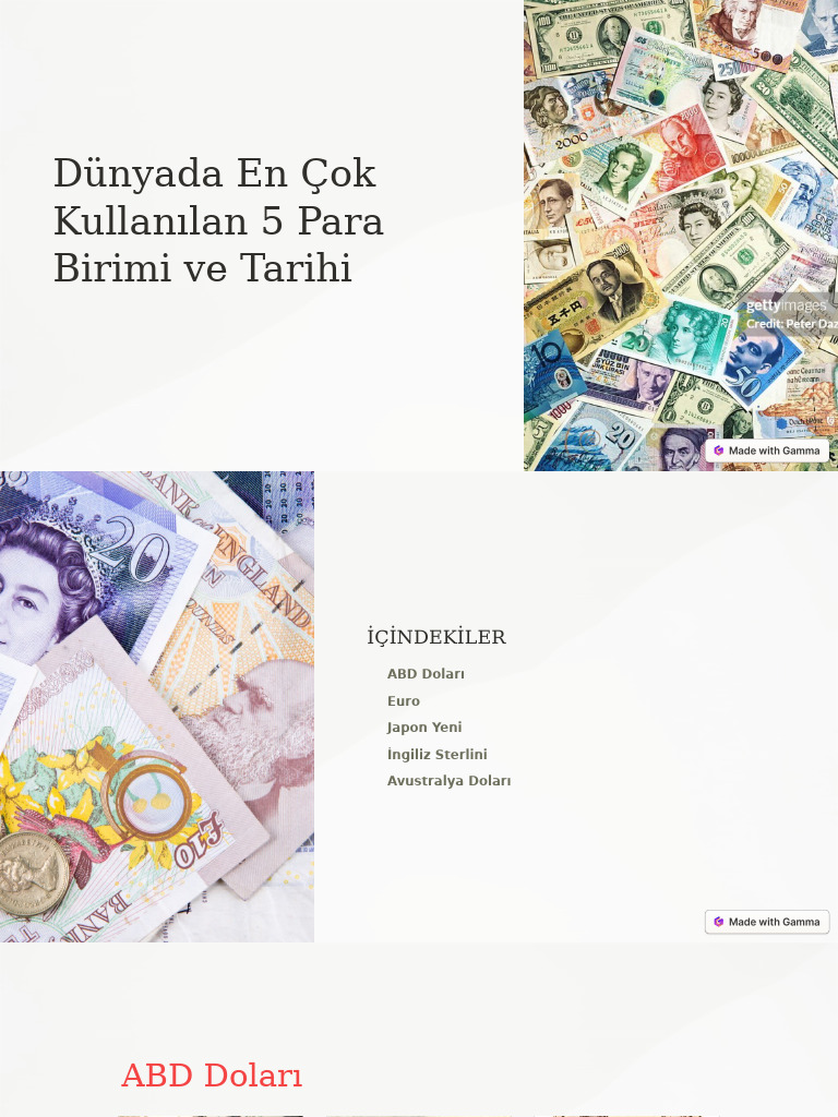 Dunyada en Cok Kullanilan 5 para Birimi Ve Tarihi | PDF