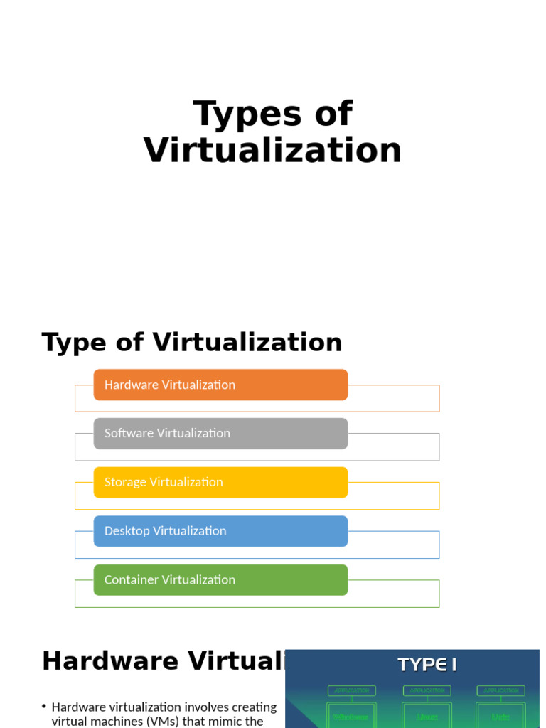 Types of Virtualization Explained | PDF | Virtualization | Virtual Machine