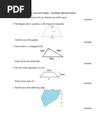 Year 8 Area and Volume Revision Worksheet | PDF | Area | Volume
