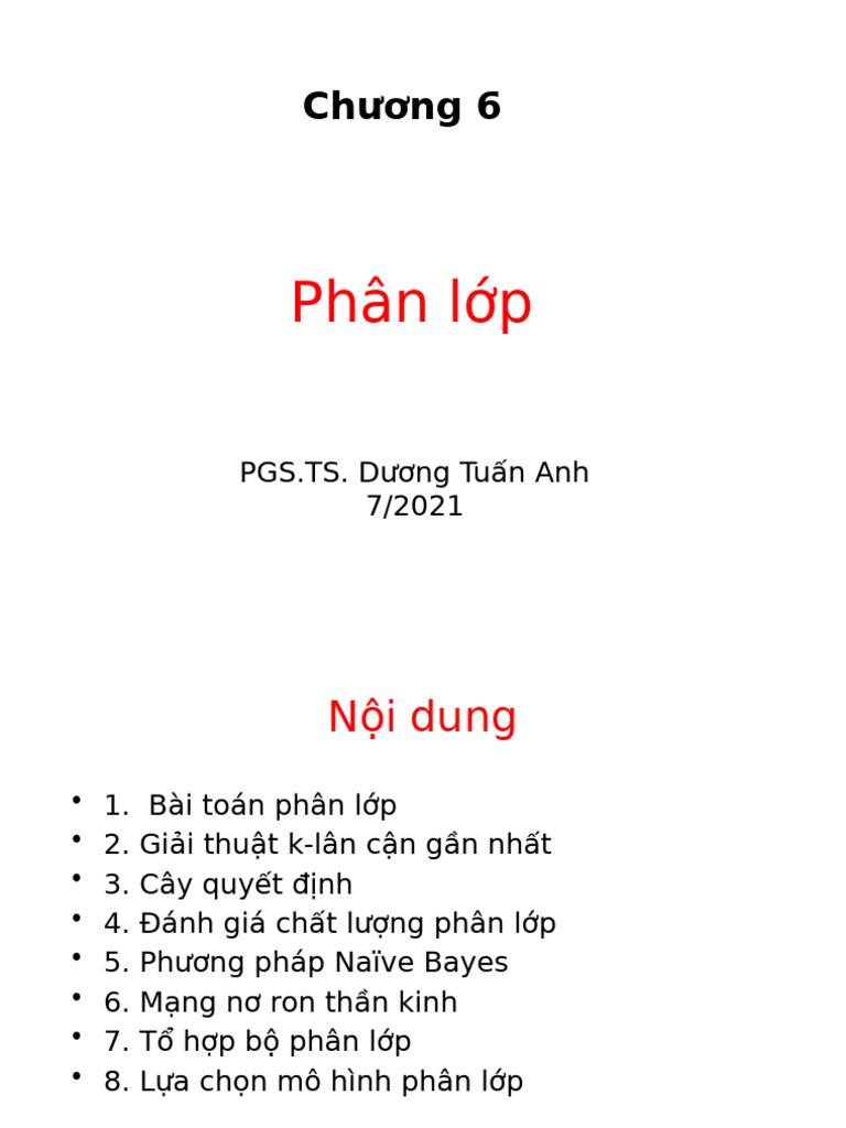 AI Ch6 Classification New | PDF