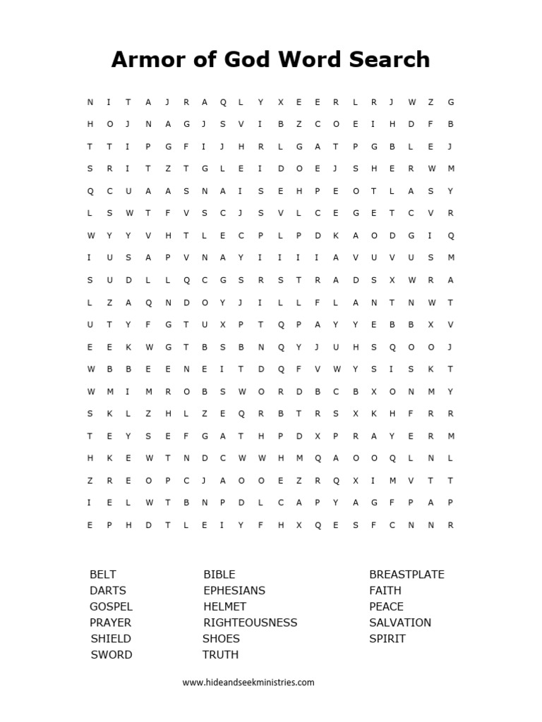 Armor of God Worksheet SET2 | PDF | Christian Belief And Doctrine ...