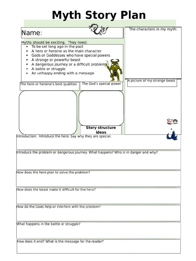 Myth Story Plan | PDF