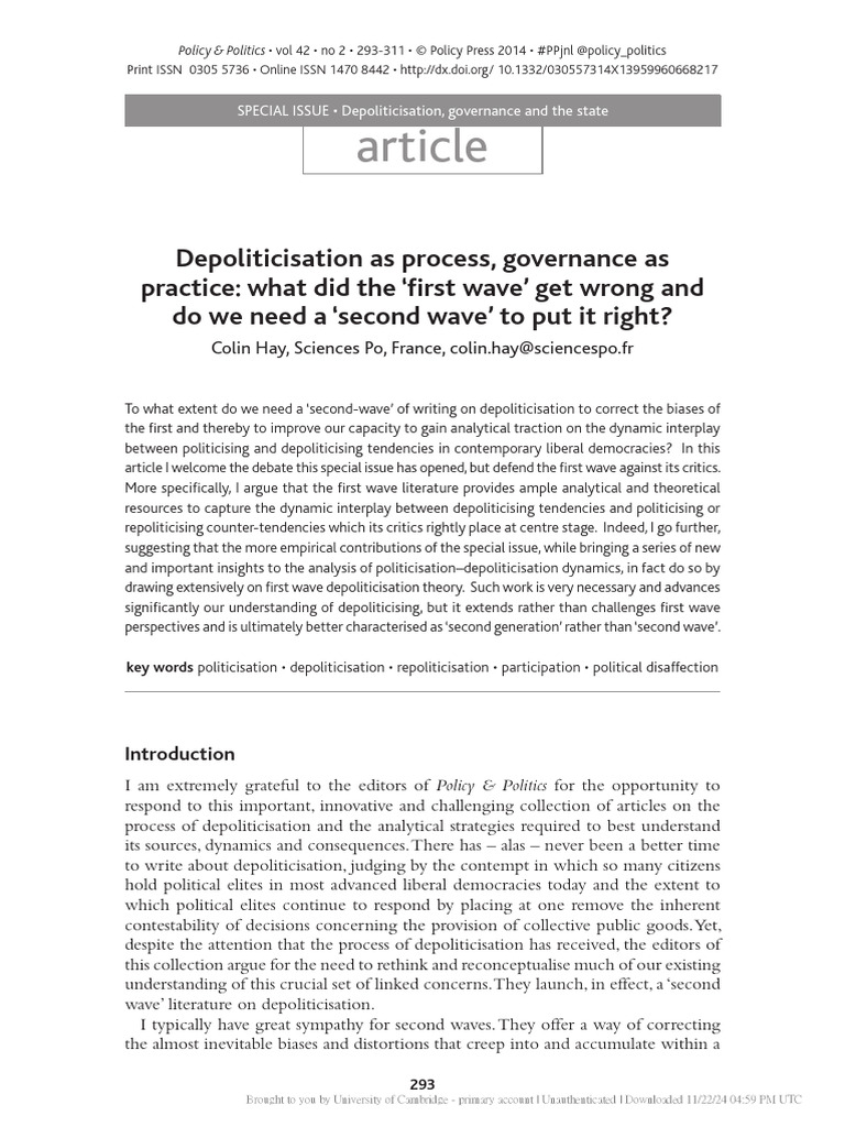 PP Article p293 | PDF | Governance | Liberal Democracy