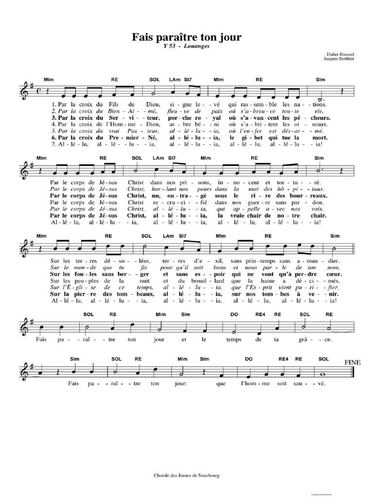 Fais Paraitre Ton Jour Y53 | PDF