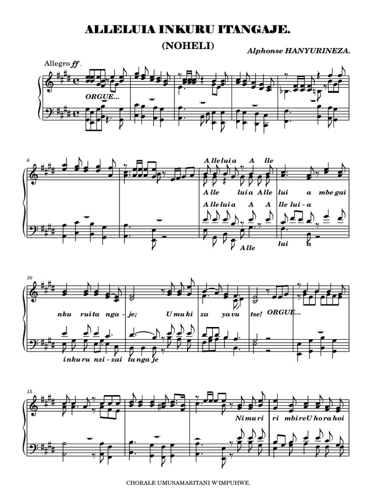 (Noheli) Alleluia Inkuru Itangaje | PDF