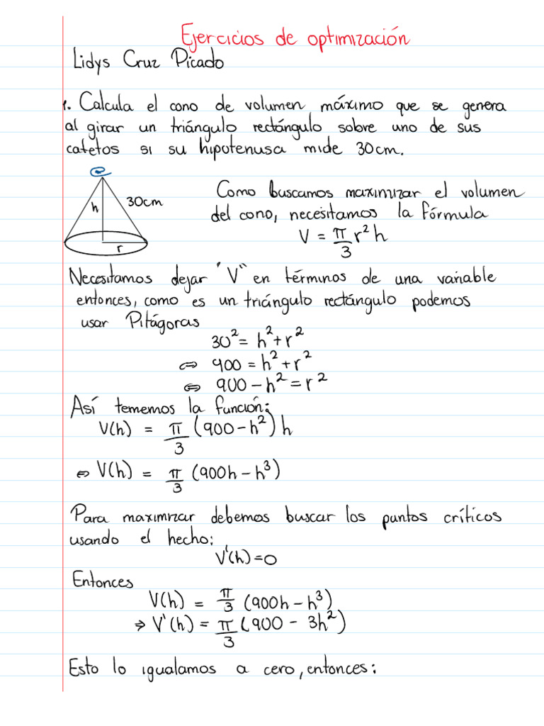 Ejercicios Optimización de Volúmenes | PDF