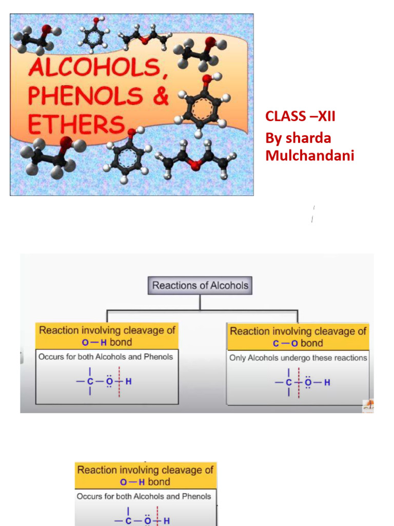 Alcohols, Ethers and Phenols - 3 | PDF | Aldehyde | Chemical Reactions