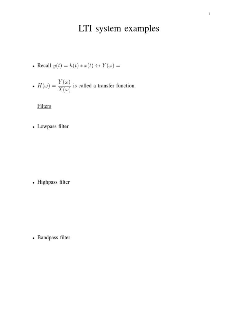 02-4 LTI System Examples | PDF | Teaching Methods & Materials | Science ...