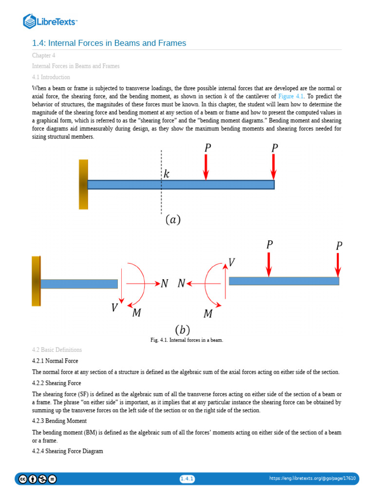 1.04 Internal Forces in Beams and Frames | PDF | Bending | Beam (Structure)