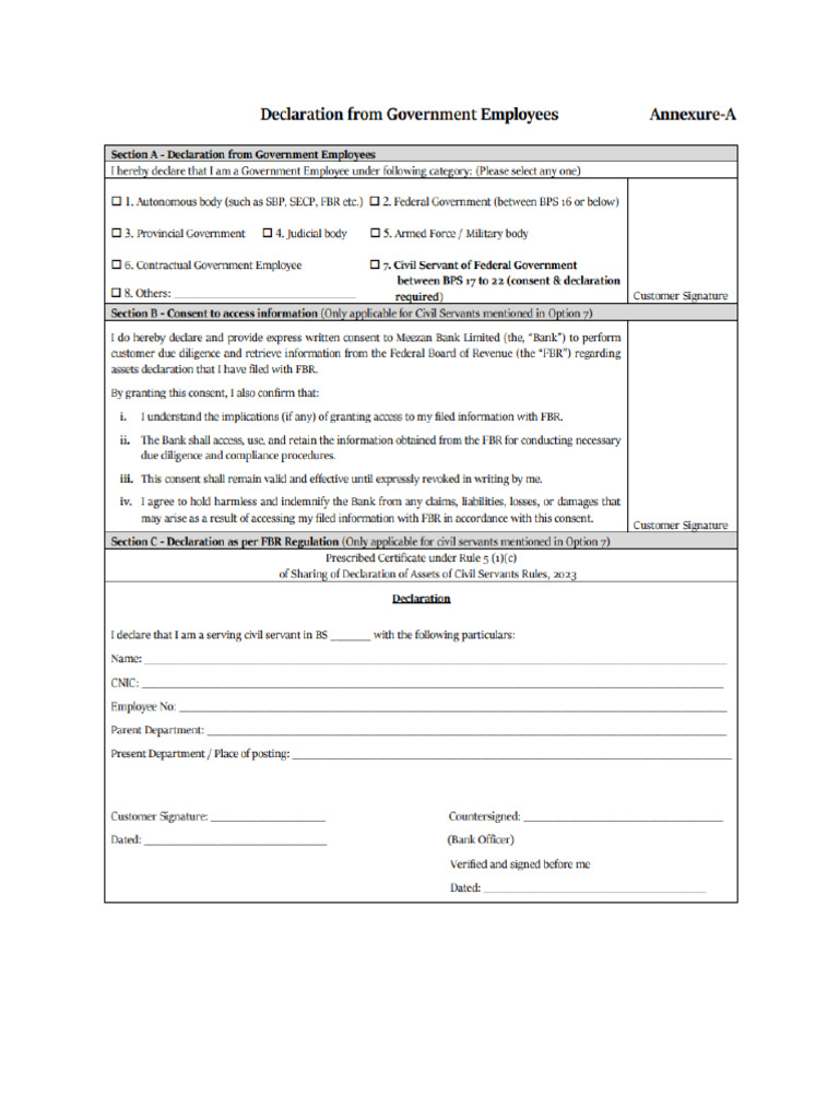 Gov Declaration Form Upd 07-05-2024 | PDF