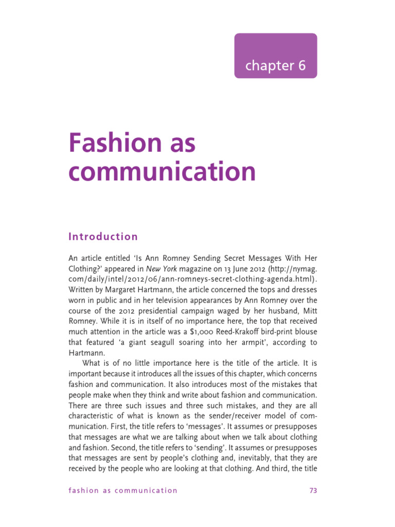 Fashion and Communication Dynamics | PDF | Communication