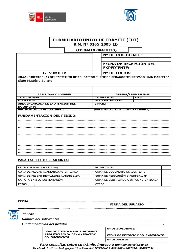 Formato Fut 2023 | PDF