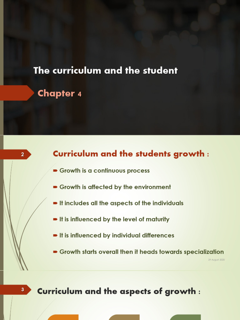 The Curriculum and The Student (Ch4) | PDF | Learning | Teachers