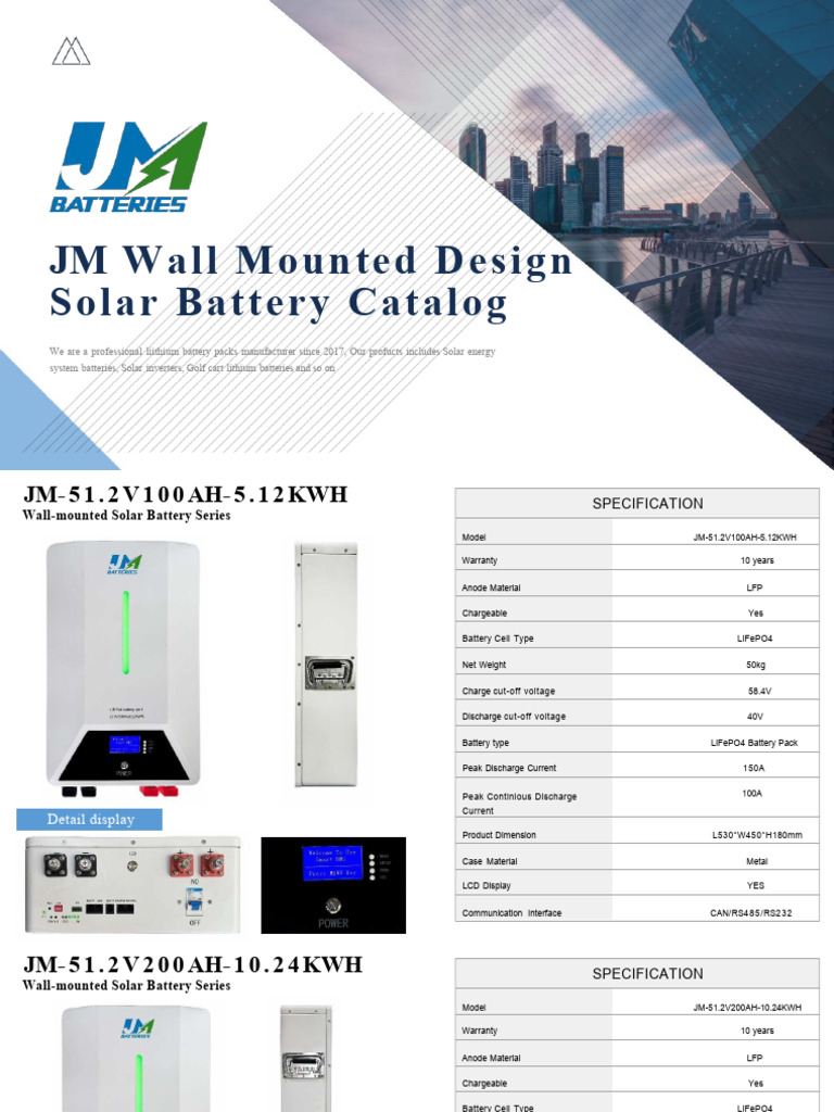 JM Wall Mounted Salar Battery Catalog-2024 (2024!10!12 03-12-49) | PDF ...
