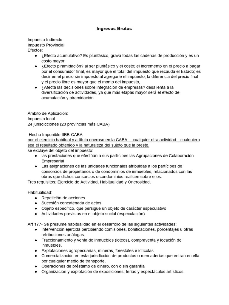 Ingresos Brutos | PDF | Impuestos | Business