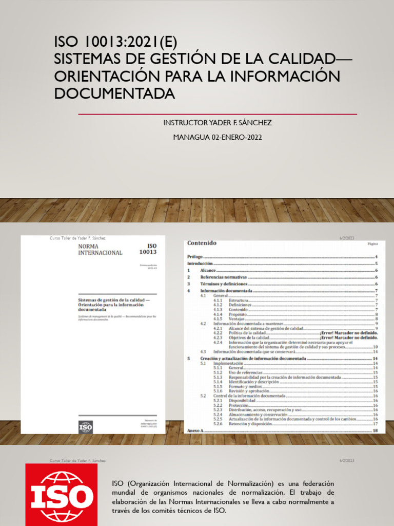 Norma ISO 10013 - 2021 Presentacion | PDF | Organización internacional para la estandarización ...