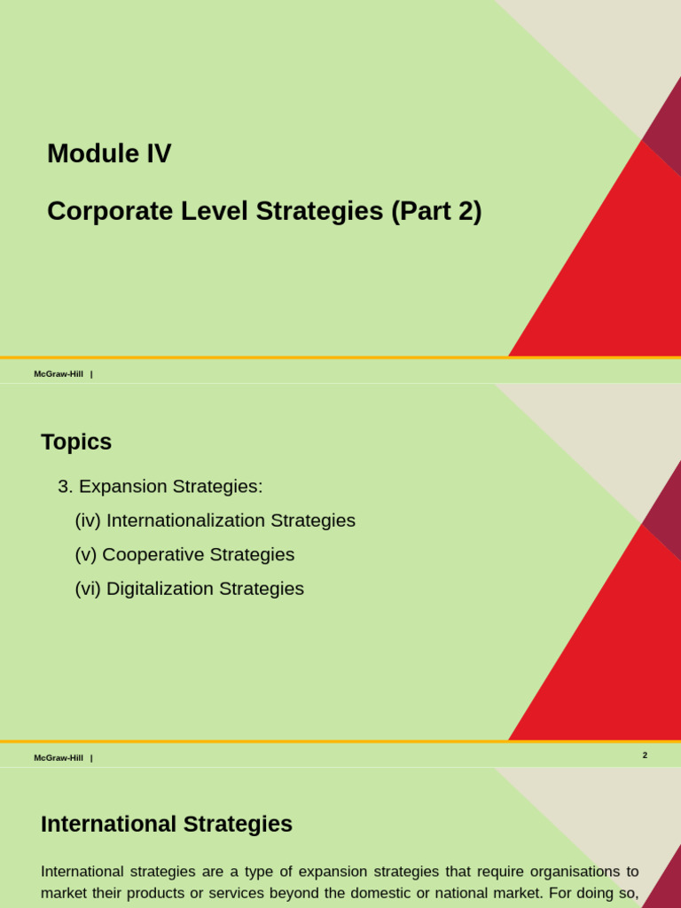 Corporate Level Strategies Overview | PDF | Mergers And Acquisitions ...