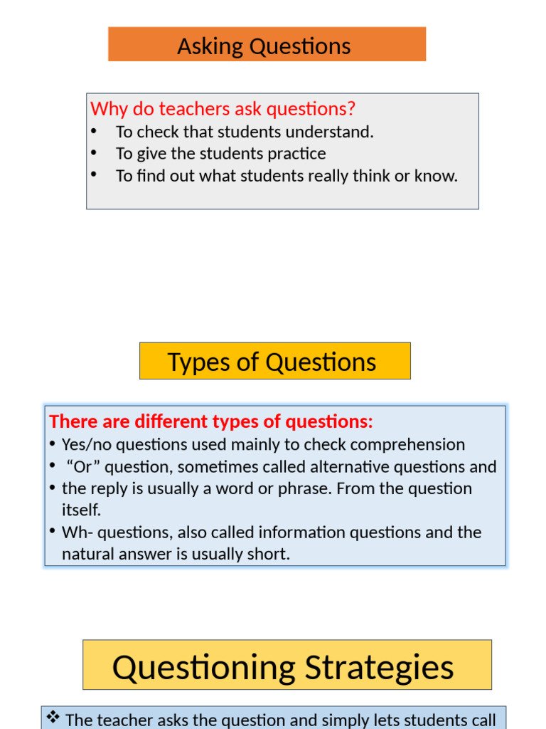 Asking Questions, Structure | PDF