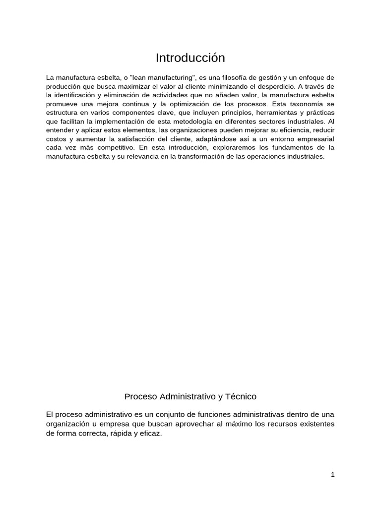 Manufactura Esbelta | PDF | Lean Manufacturing | Calidad (comercial)